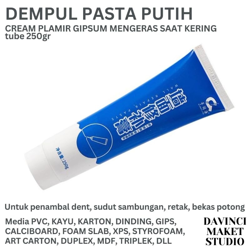 KAYU PUTIH (Tube) Putty Paste White 250gr - Cream Repair Crack Pvc Wood ...