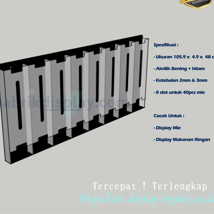 Acrylic Instant Noodle Rack Display (8 Wall Slots) | Shopee Malaysia