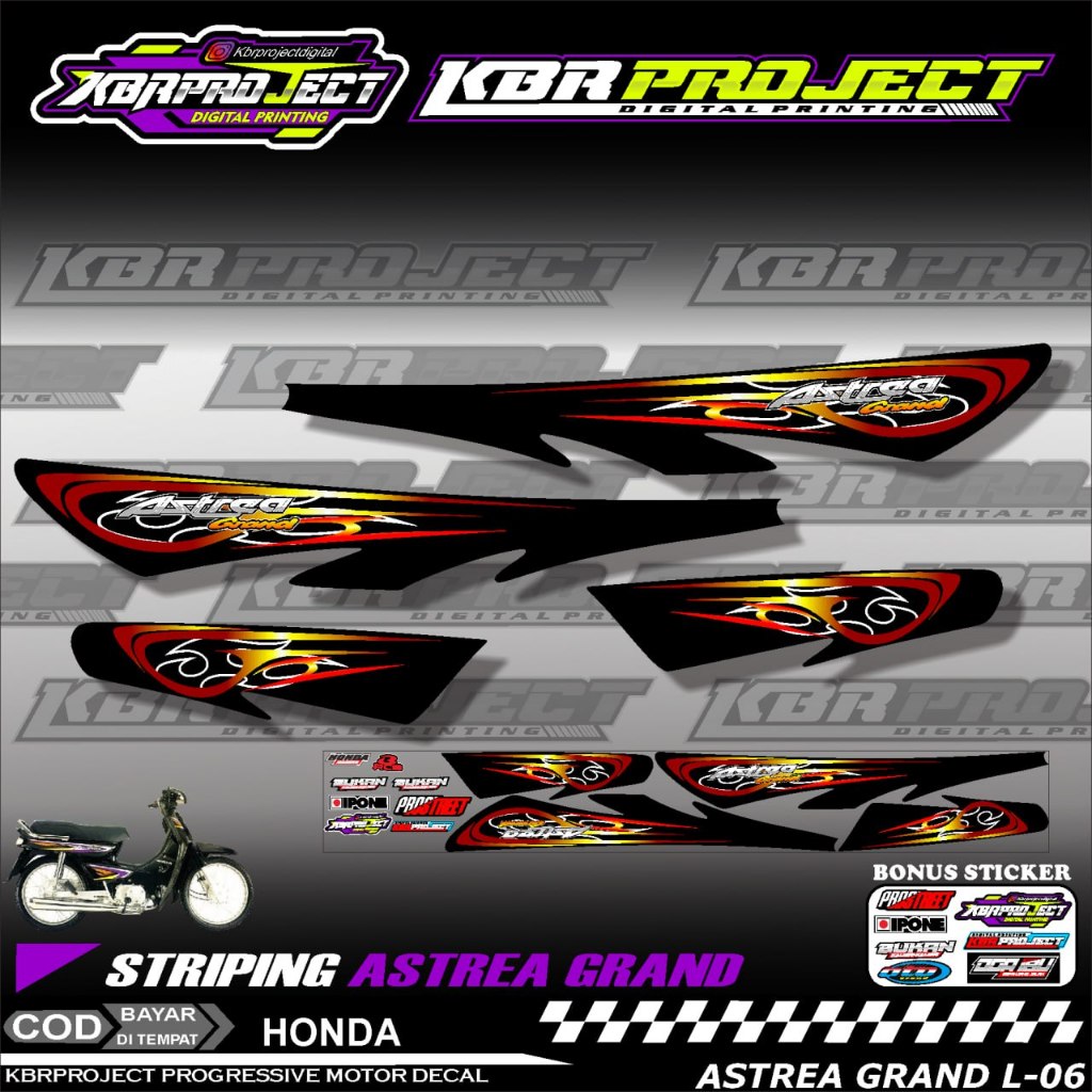 Best Selling!! GRAND Sticker STRIPING Premium Motorcycle Cool LIS ...