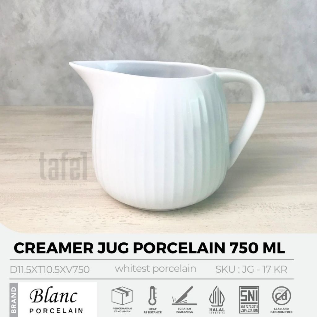 Horeca Jumbo Stripe Milk Jug Creamer Holder 750 ml | Shopee Malaysia