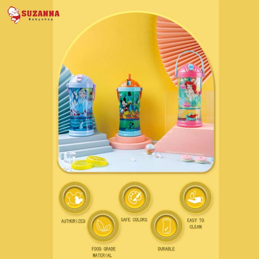 Disney ZE-YL22072 Floating Strawcup With Handle 310ml - Children's Bottle | Shopee Malaysia
