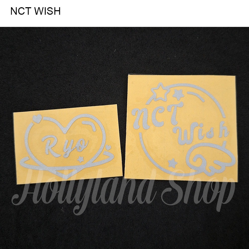 Nct WISH Cutting Sticker Member Name Hangeul Lightstick (2pcs) | Shopee ...