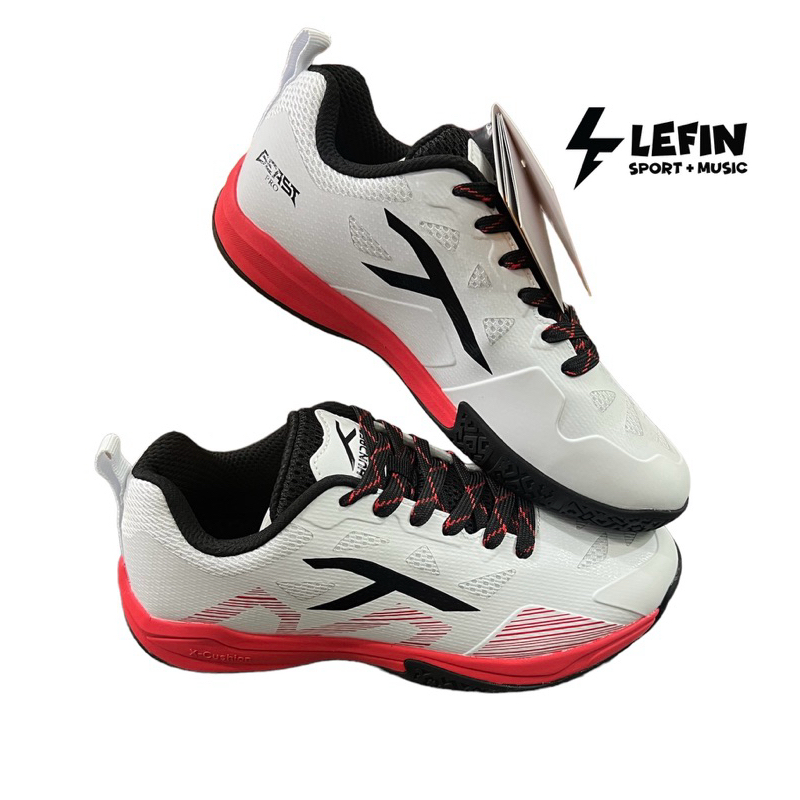 Hundred Beast Pro White Black Red Badminton SHOES | Shopee Malaysia