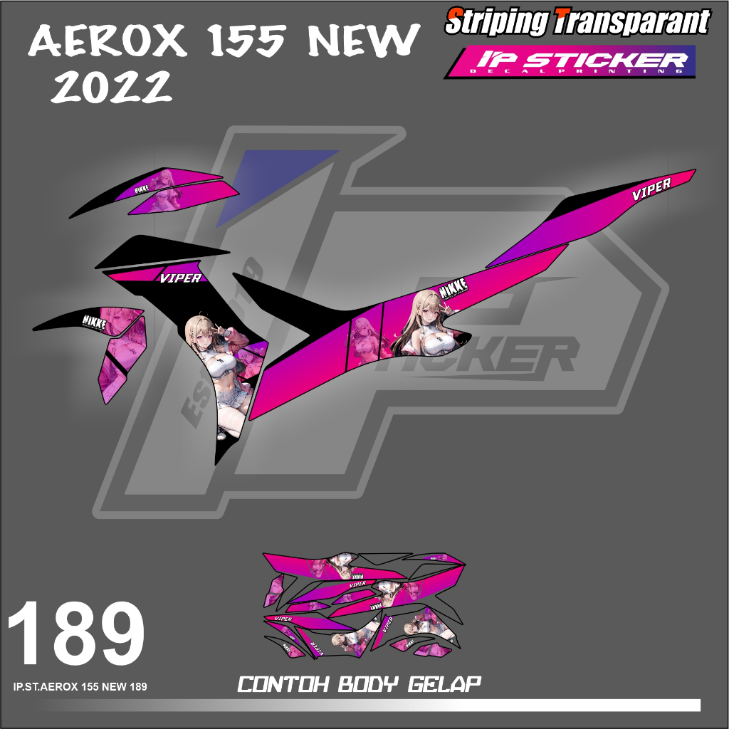 Aerox 155 NEW YAMAHA AEROX NEW Motorcycle STRIPING Sticker - SIMPLE ...