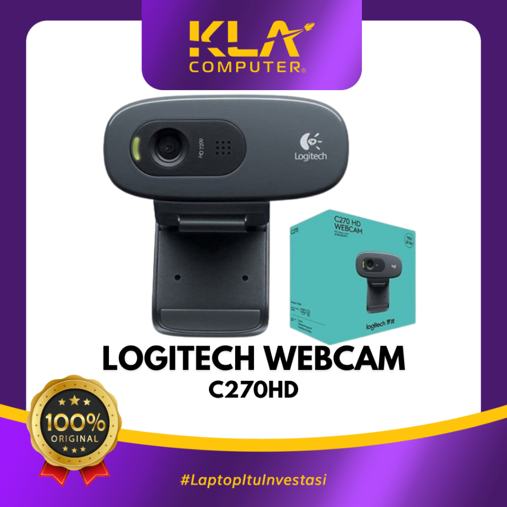 Logitech C270 Webcam HD 720p For Windows, Mac OS & Chrome OS | Shopee ...