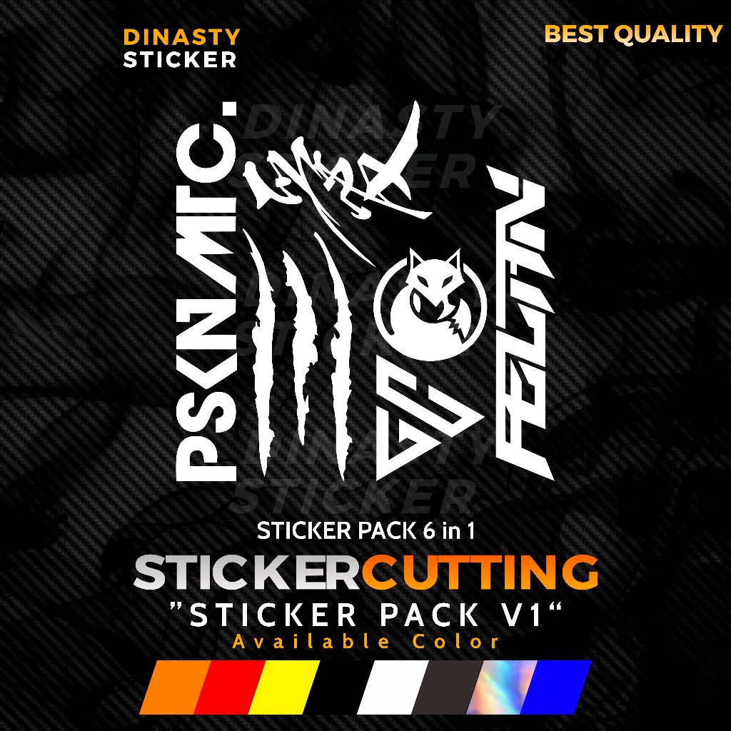 Sticker STICKER PACK V1 CONTENTS 6 PSKNMTC KANJI CLAWS GC BLACKFOX ...