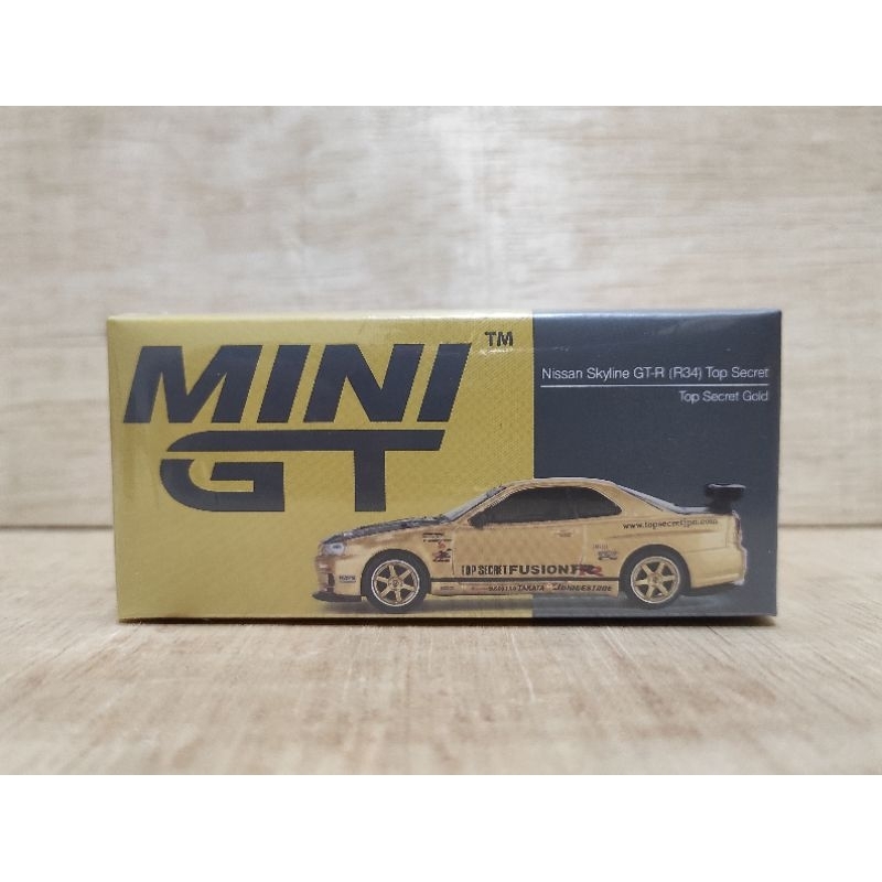 Mini GT No. 676 Nissan Skyline GT-R R34 Top Secret Gold | Shopee Malaysia
