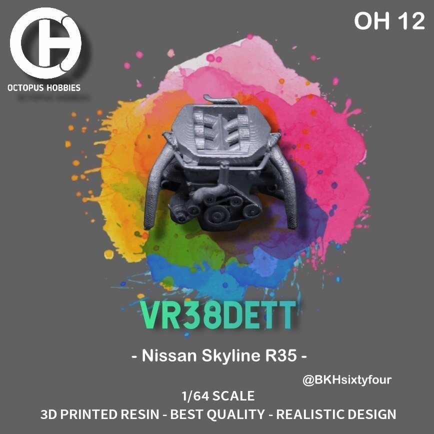 Engine BAY OH12 VR38DETT for SKYLINE R35 DIECAST 1/64 | Shopee Malaysia