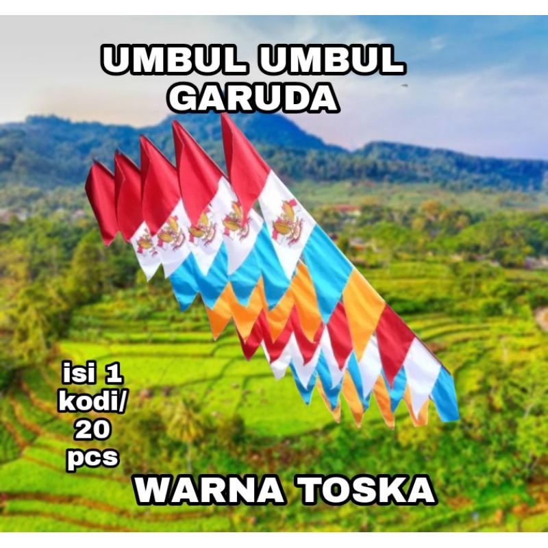 Garuda Pennant Flag Tosca Color Contents 1 Kodi/20Pcs | Shopee Malaysia