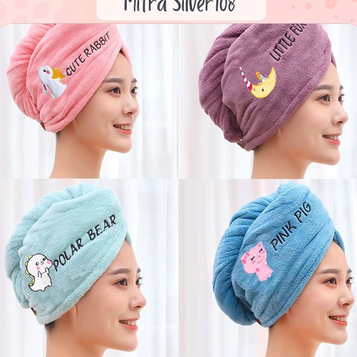 Ms18 HDK 1 Shampoo Towel Hairtowel Microbule Turban Towel Kramas Button ...