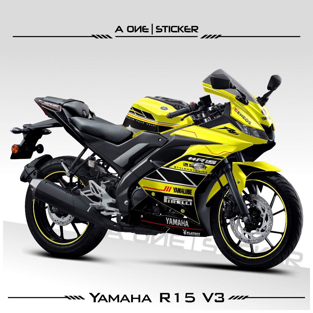 Striping YAMAHA R15 V3 SEMIFULL MOTIF 13 / YAMAHA R15 / V3 / R15 ...