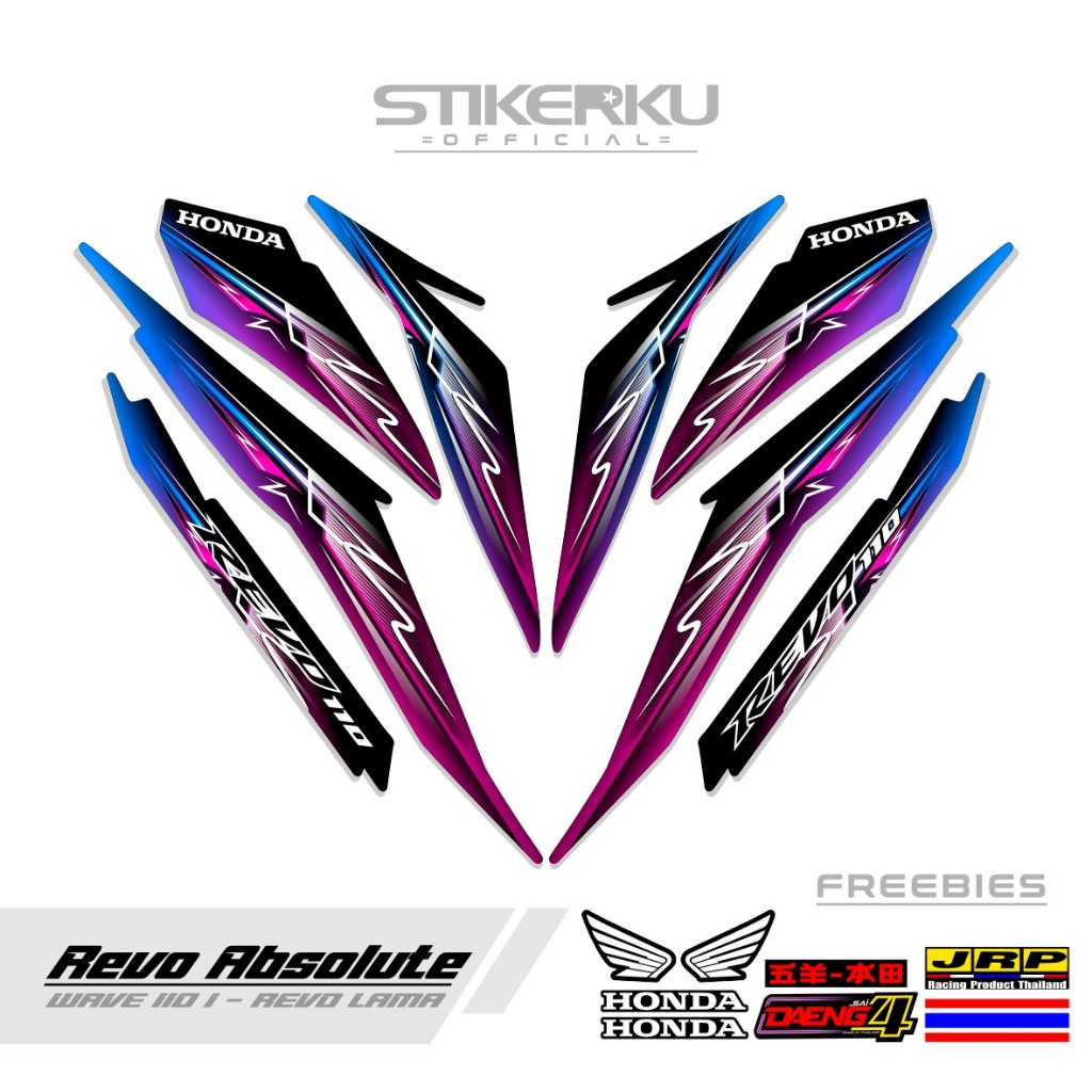 Striping ABSOLUTE REVO 110 CW MOTIF 104/STICKER ABSOLUTE REVO 110 ...