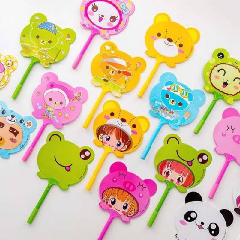Cute Character Fan Pens Emoticon Unique Cute Pen Fan Souvenirs | Shopee ...