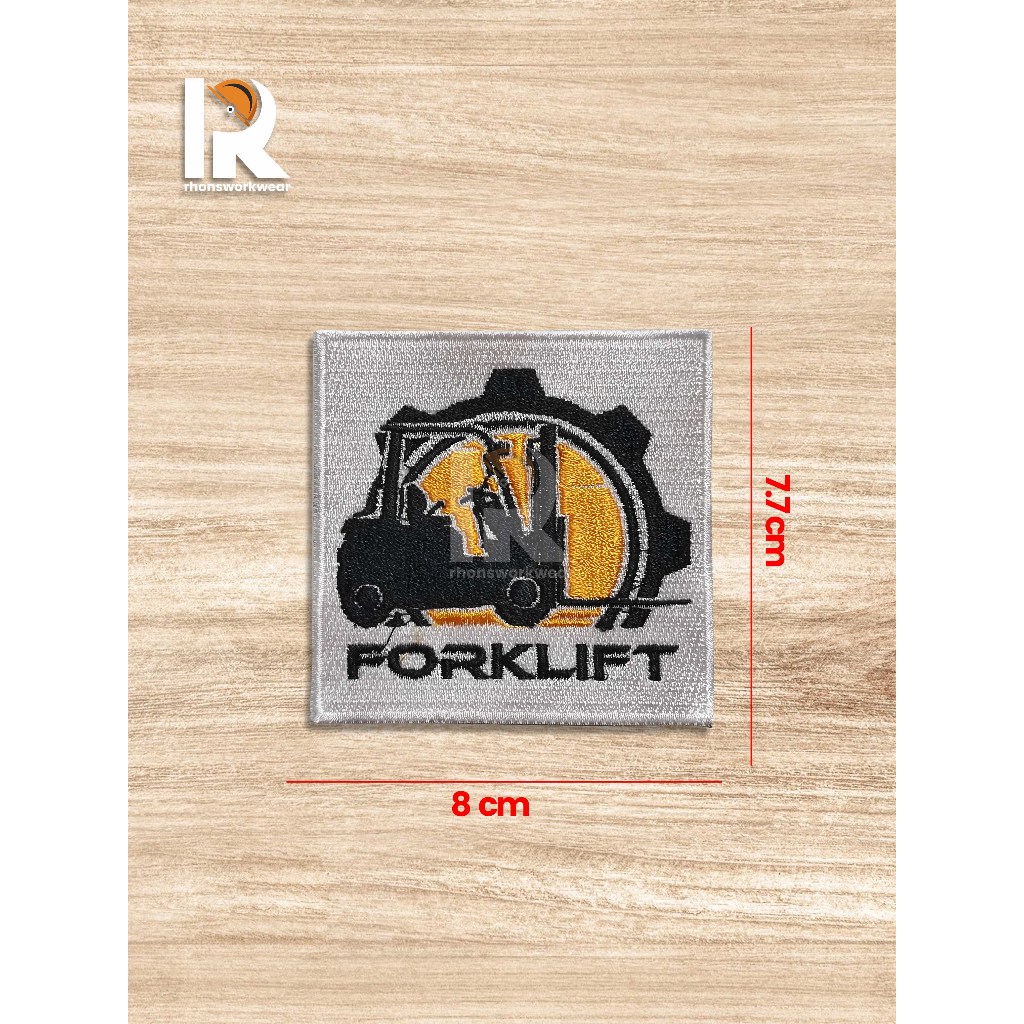 FORKLIFT LOGO BORDER, Embroidered Emblem/patch - Rhons Vendor Solo ...