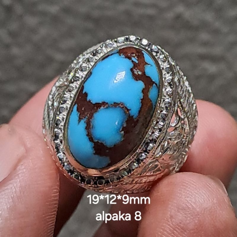 MERAH Egyptian Red Vein 8-turquoise Ring Simple Elegant | Shopee Malaysia