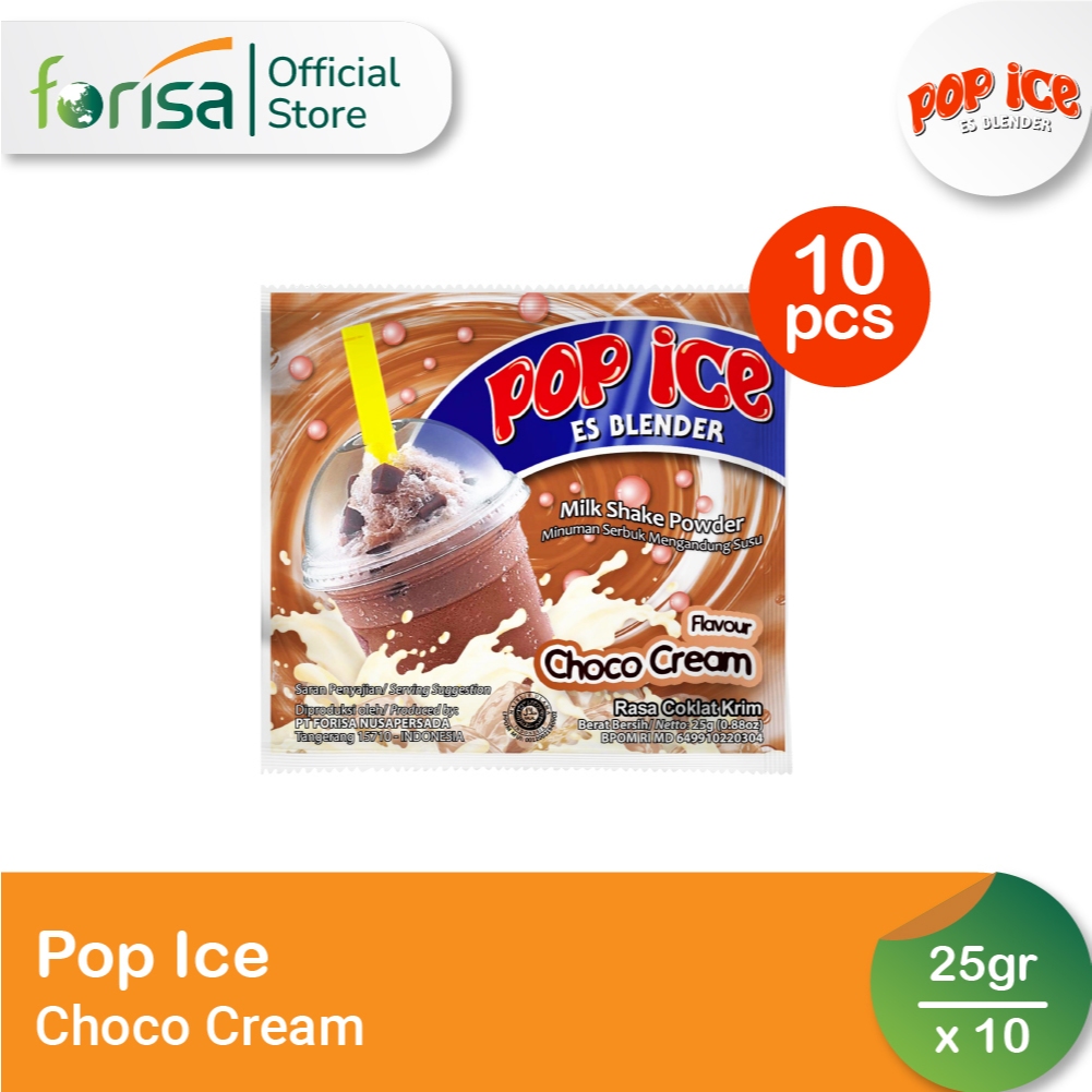 Pop Ice Milk Shake Powder Chocolate Cream 25 gr 10 Pcs | Shopee Malaysia