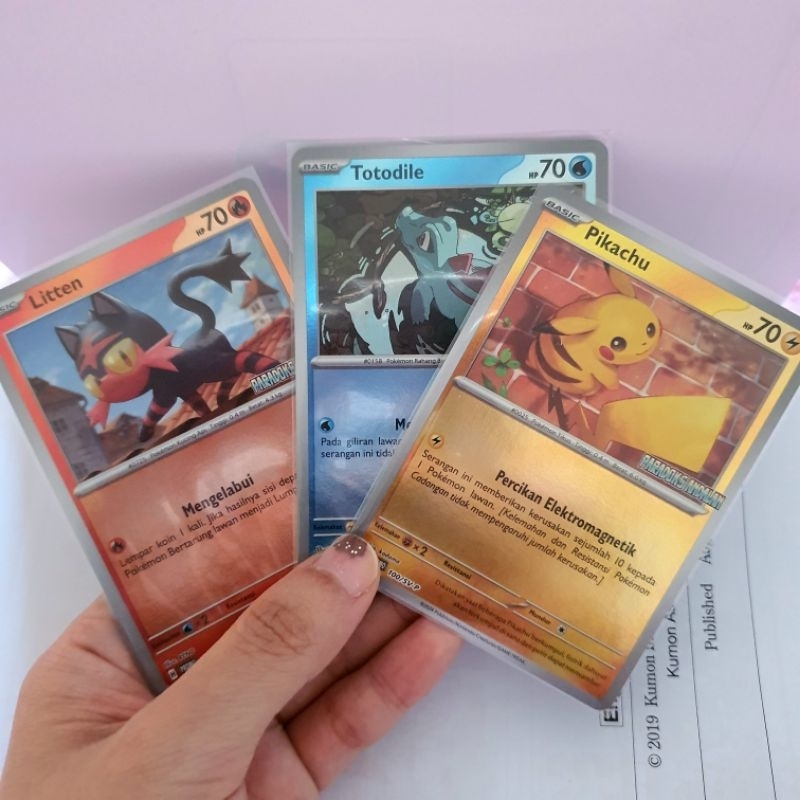 Pokemon Paradox Mainstay PiKachu Totodile Litten HOLO TCG Card | Shopee ...
