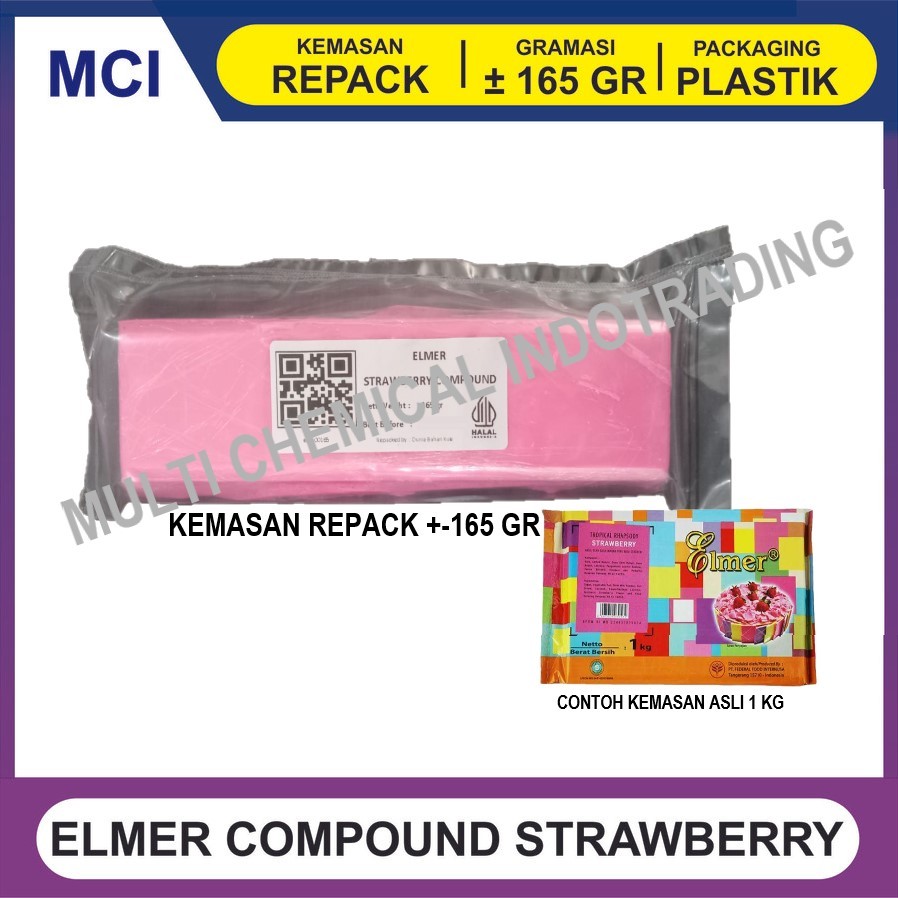 ELMER CHOCOLATE BAR / CHOCOLATE COMPOUND REPACK 165 GR - STRAWBERRY ...