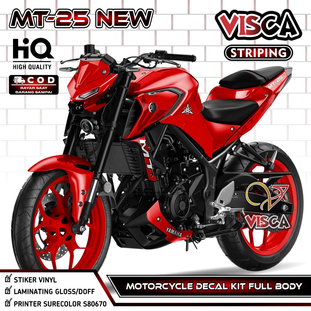 Decal MT25 New Full Body/Sticker Motor MT25 New Full Body/Dekal MT-25 ...
