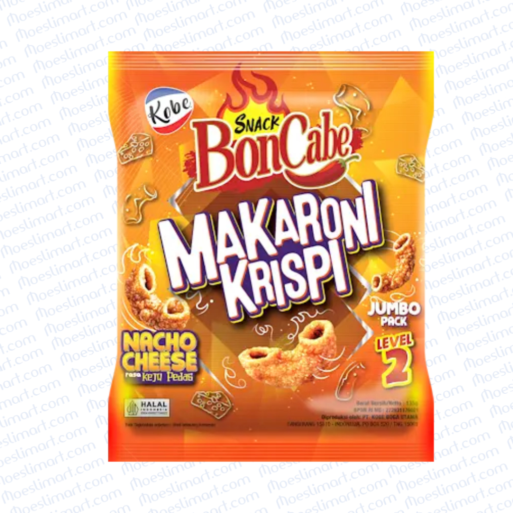 Bon Chili Snack Macaroni Crispy Nacho Cheese Level 2 Jumbo 135 g ...
