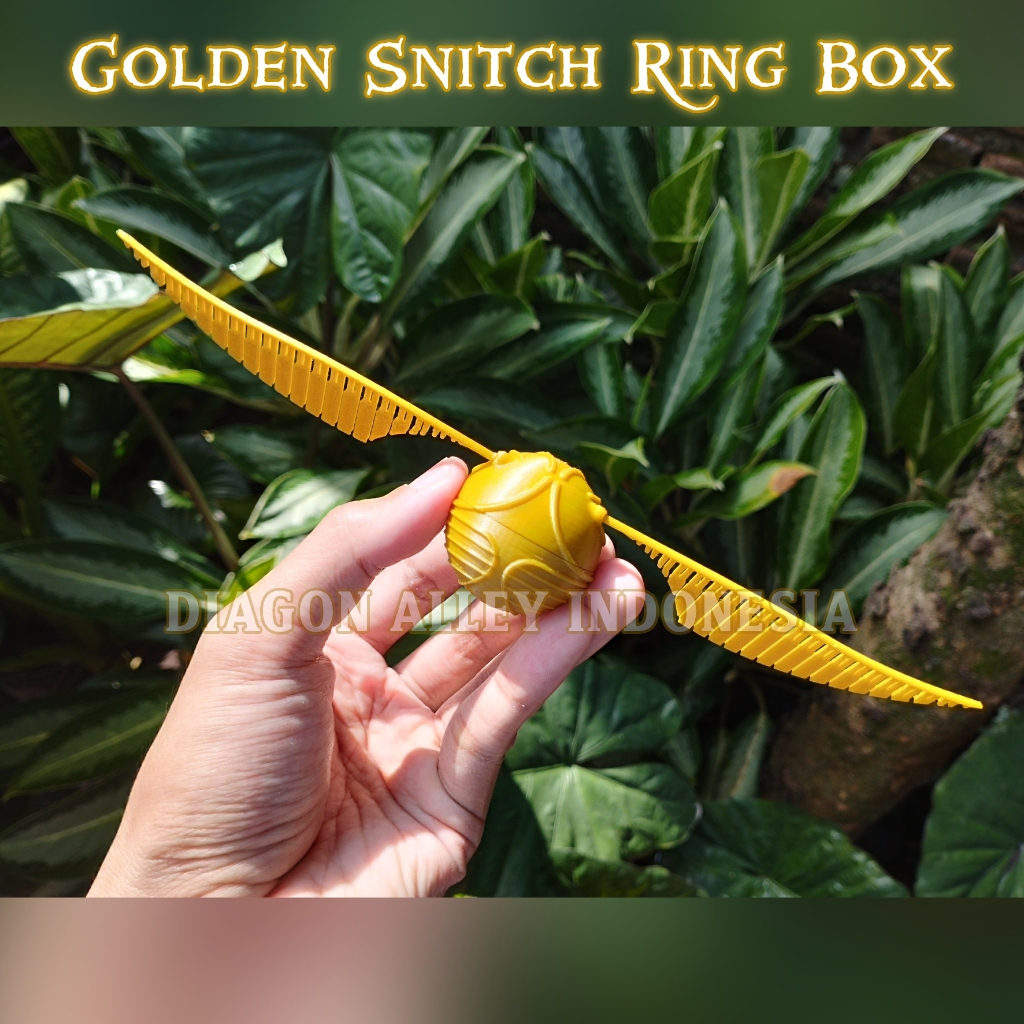 Golden Snitch Harry Potter Ring Box Includes Holder for Storing ...
