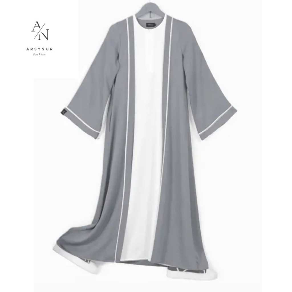 Luna Robe |Abaya Two Tone Two Colors Maxy Syari Crinkle Airflow list ...