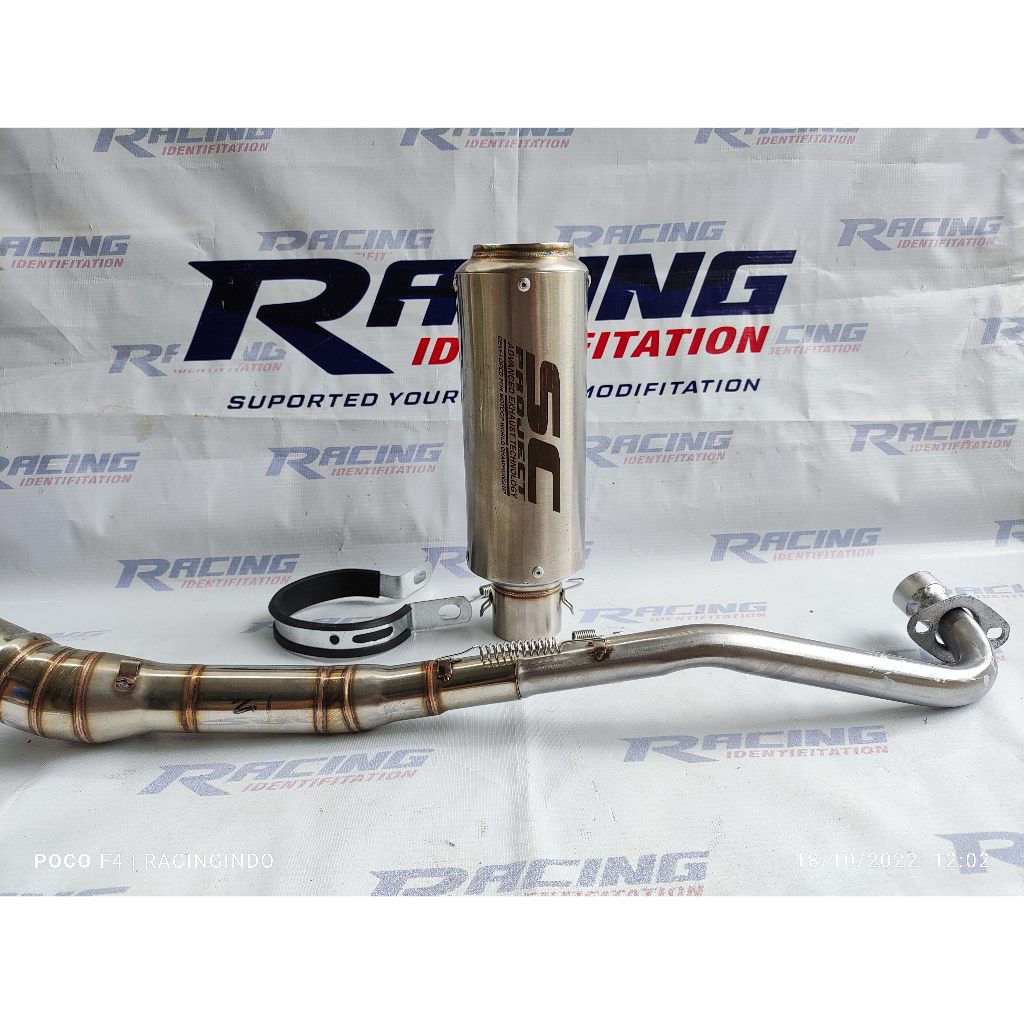 Exhaust SC PROJECT 51 MM INLET FOR wave 100 wave 110 wave 125 dash ...