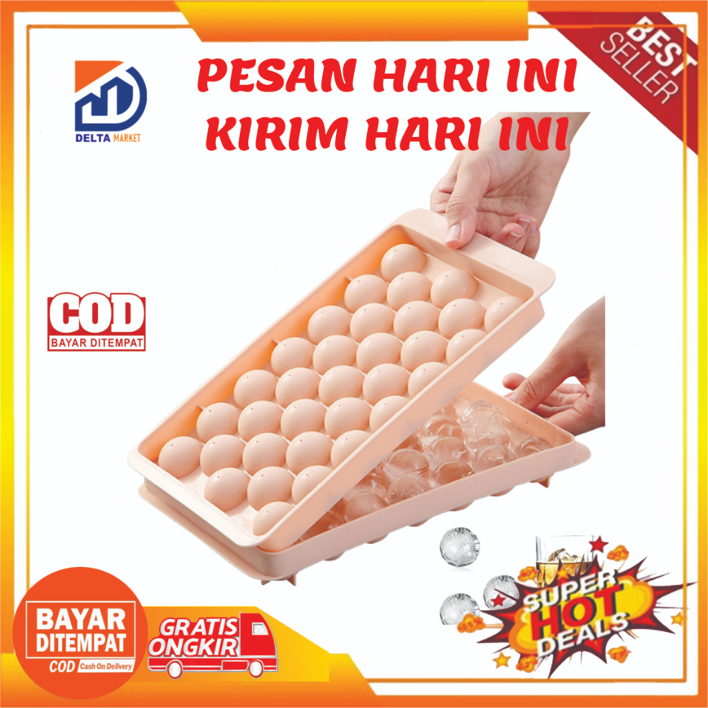 Ice Cube Mold Jelly Ice Ball Fruit Pudding 33 Holes Round Hole Viral ...
