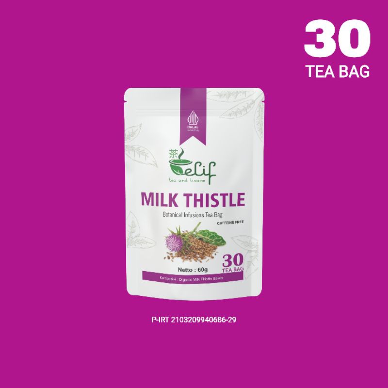 Elif Tea AND TISANE Milk Thistle Tea Silybum marianum for Liver Health Contains 30 Tea Bags ...