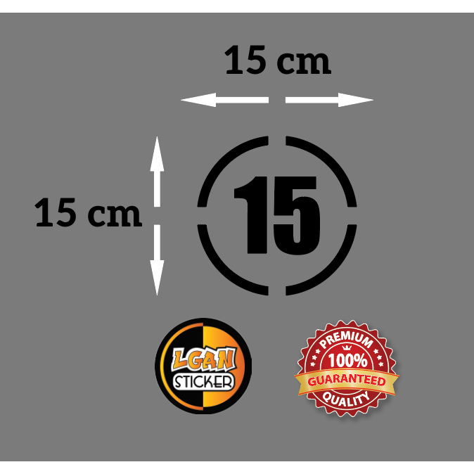Round Strip Model Number Stickers, Oracal Material, Size 15 cm Diameter ...