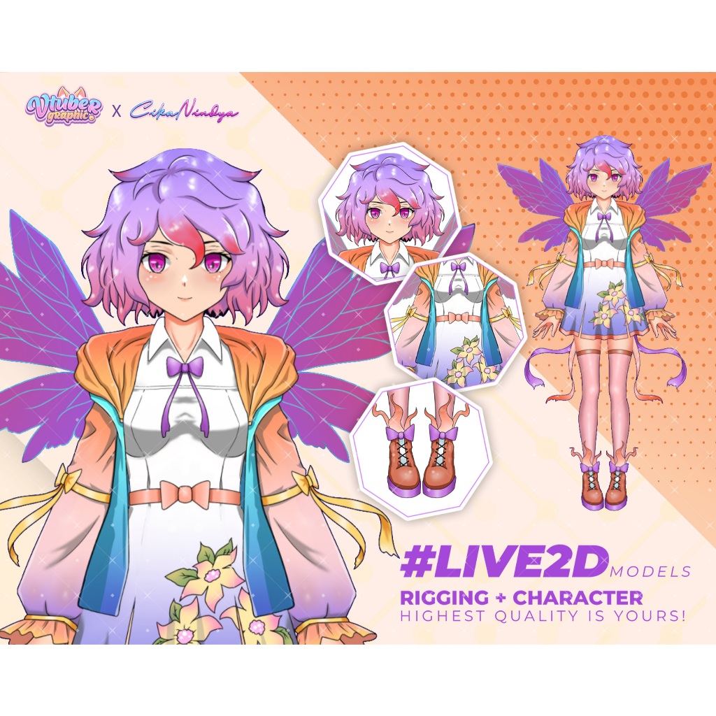 Vtuber Live2D Anime Character Package Ready to Streaming, Vtuber ...