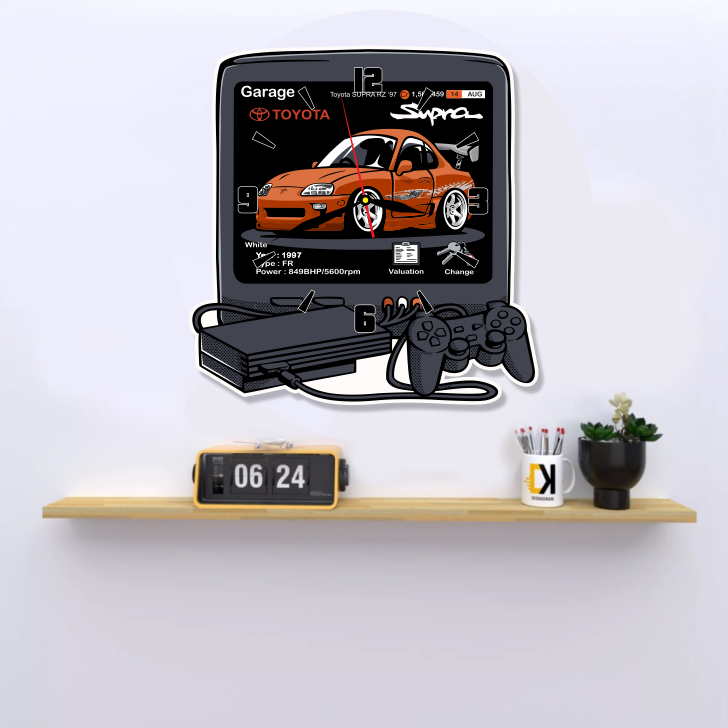 Krmk Wall Clock TOYOTA SUPRA MK4 FAST FURIOUS BRIAN O CONNOR JDM LEGEND ...