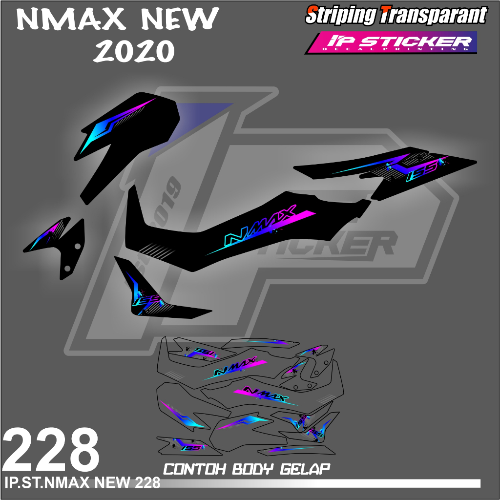 Nmax NEW 2020 YAMAHA NMAX NEW Motorcycle STRIPING Sticker - SIMPLE ...