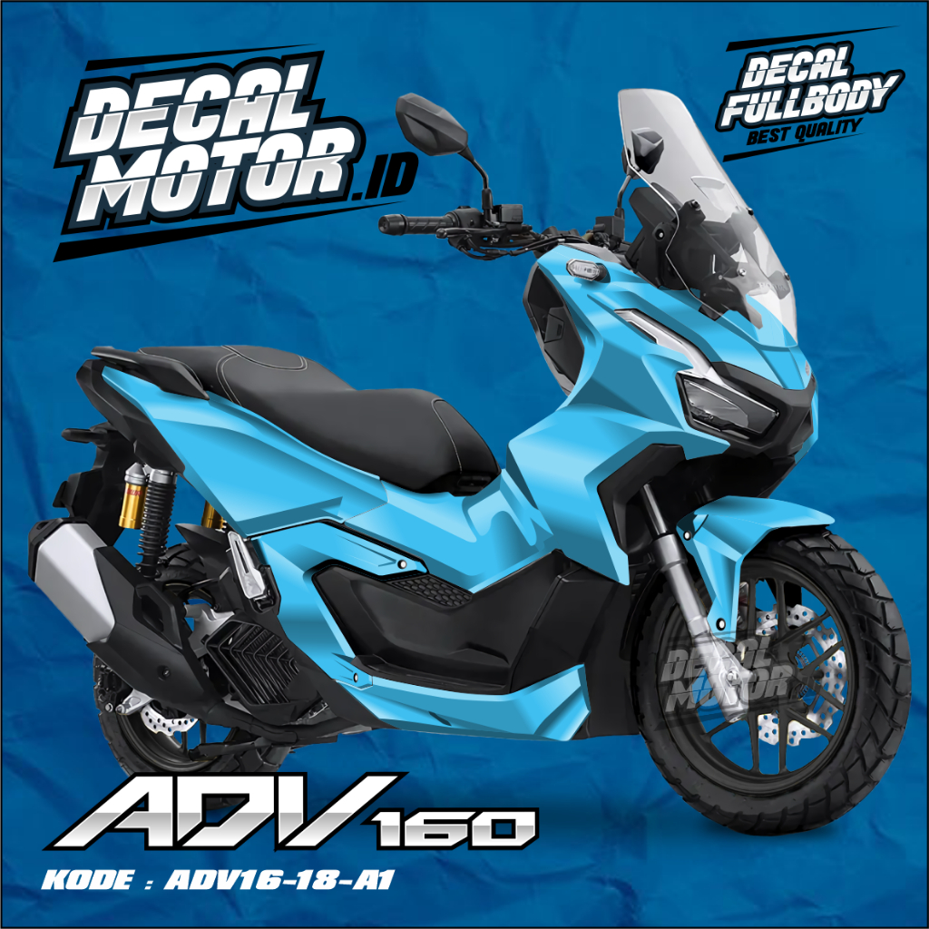 Sticker Decal Fullbody Motor ADV 160 - Latest Motif Simple Custom Color ...
