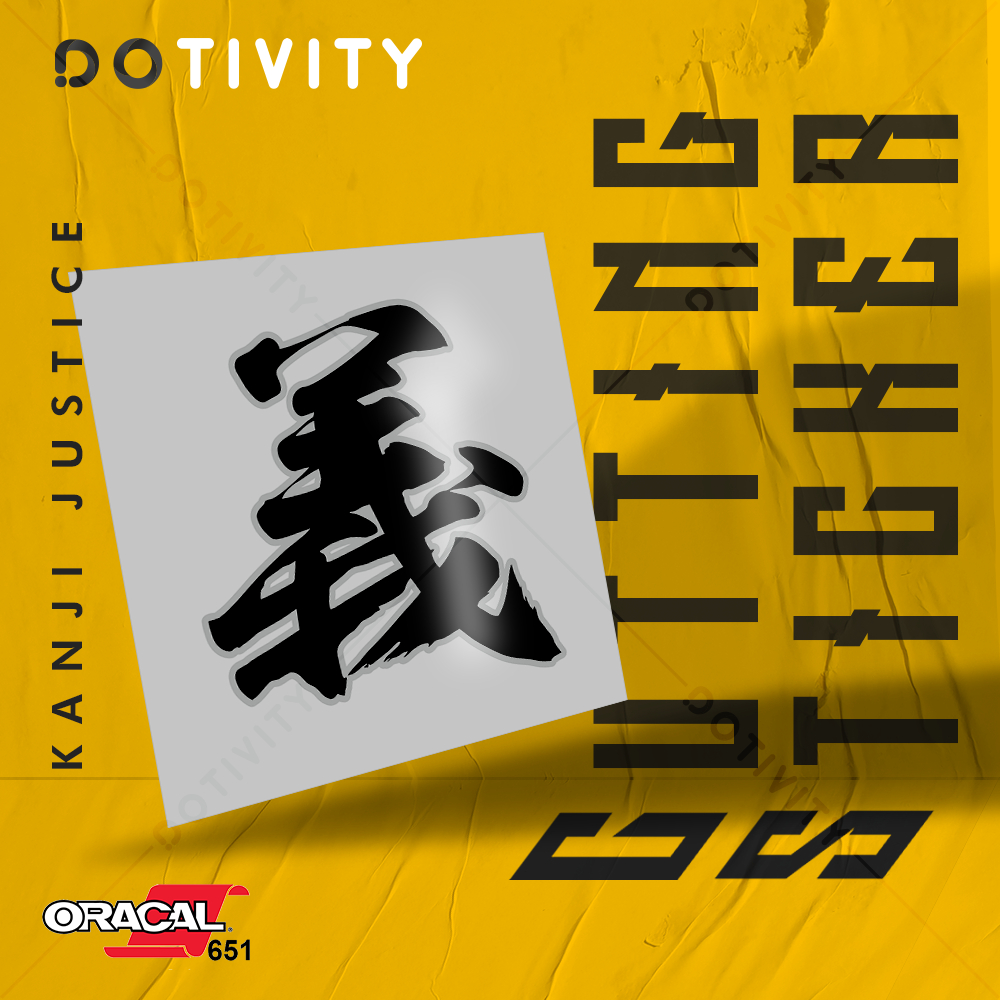 Justice Kanji Cutting Sticker | Shopee Malaysia