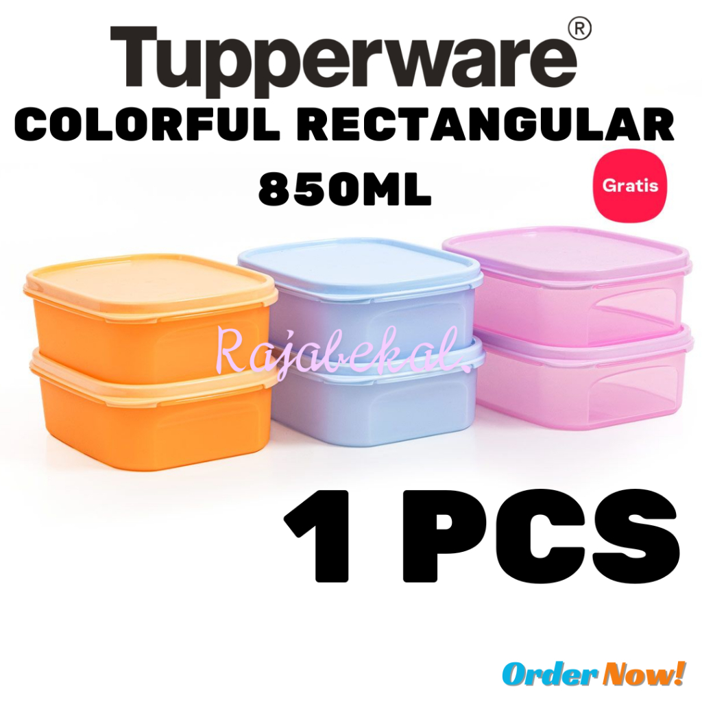 Tupperware Colorful Rectangular Retail 1pcs | Shopee Malaysia