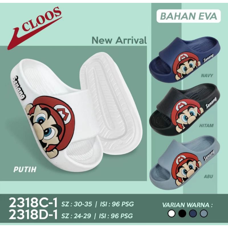Newest Super Mario Bross /Doraemon EVA Rubber Character Boys' Slippers ...