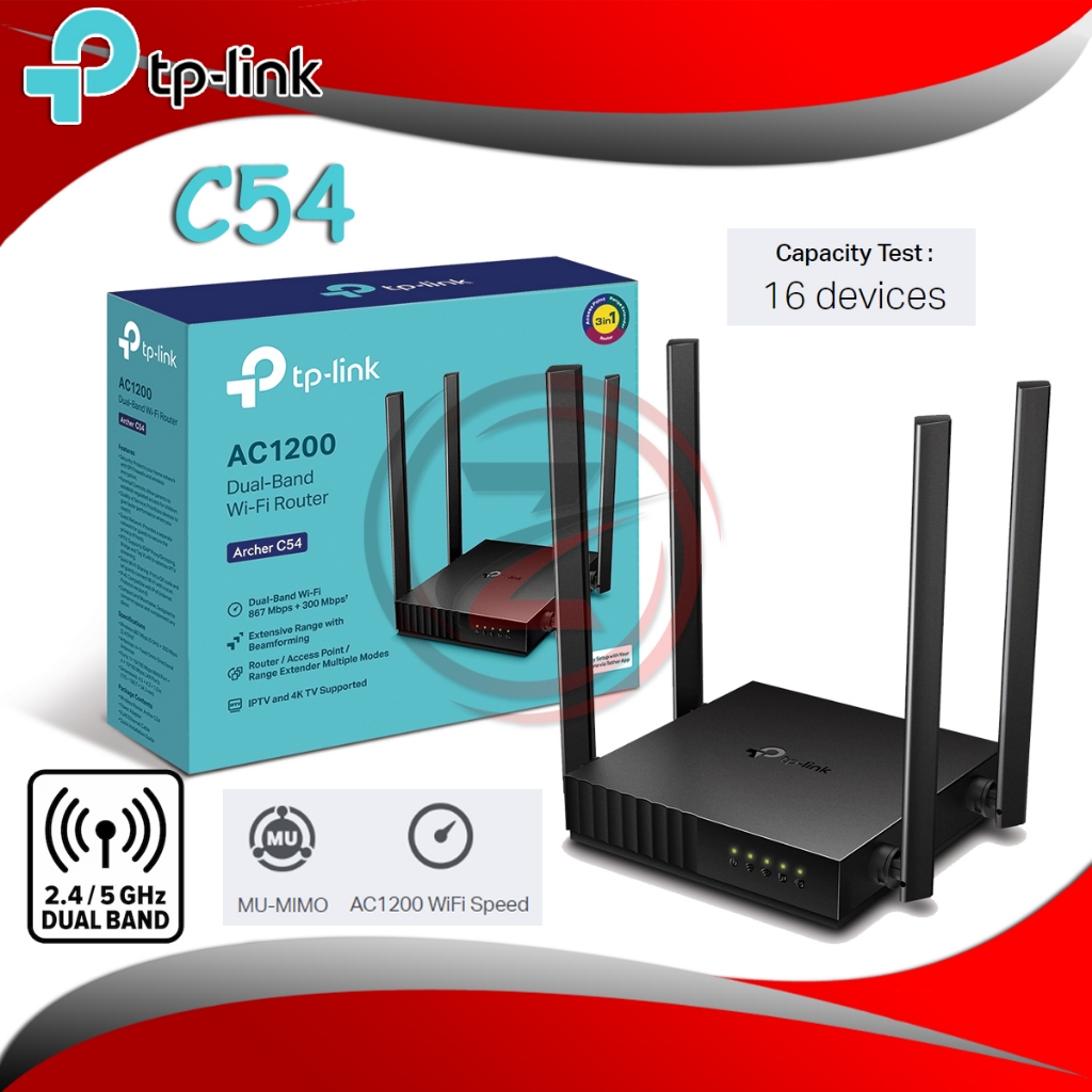 Tp-link Archer C54 AC1200 Dual Band Wi-Fi Router Multi-Mode 3-in-1 ...
