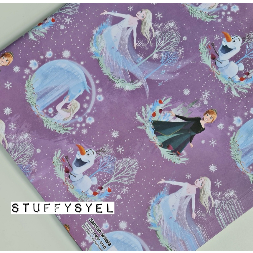 UNGU Princess FROZEN Purple Gift Paper Sansan Wawa Gift Paper Children ...