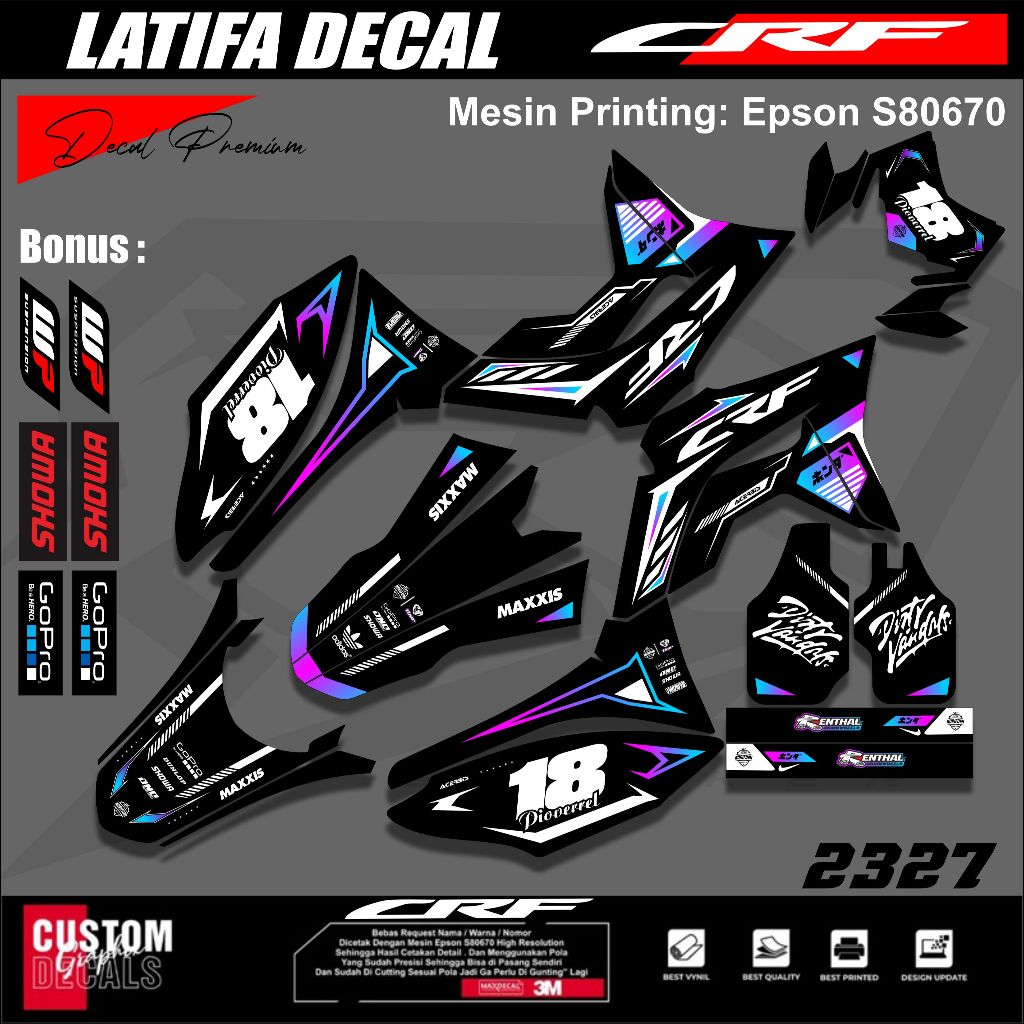 Decal CRF 150 L Full Body - Sticker Dekal Variation Honda CRF 150L Can ...