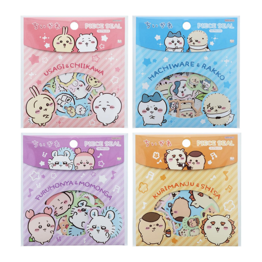 Sticker Piece Seal Chiikawa Hachiware Usagi Momonga Furuhoya Rakko ...
