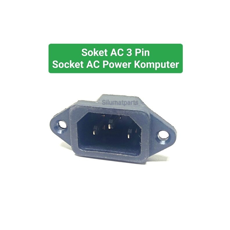 3 pin AC Socket Male AC Power Socket / Computer AC Socket | Shopee Malaysia