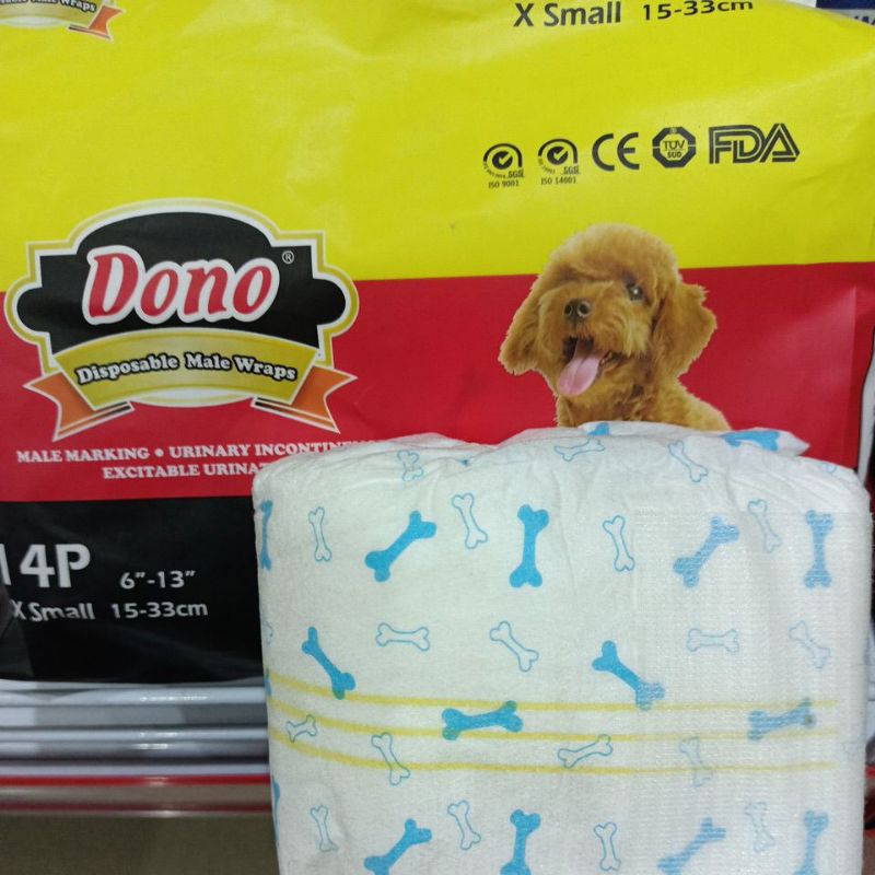Dono MALE DIAPERS XSMALL - DIAPERS 15-33 CM | Shopee Malaysia