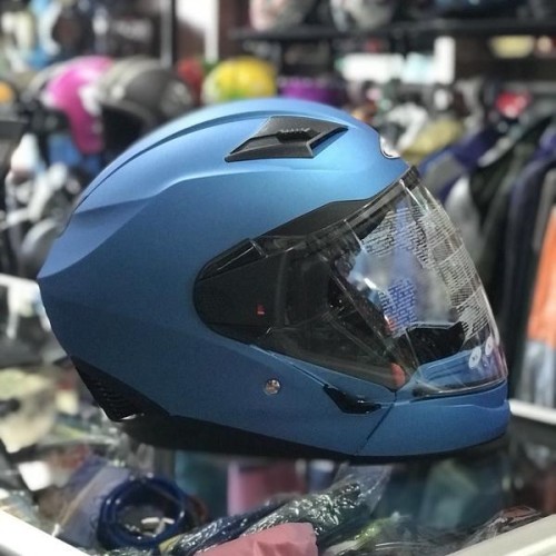 Zeus 611c Matt Blue Original Modular Helmet | Shopee Malaysia