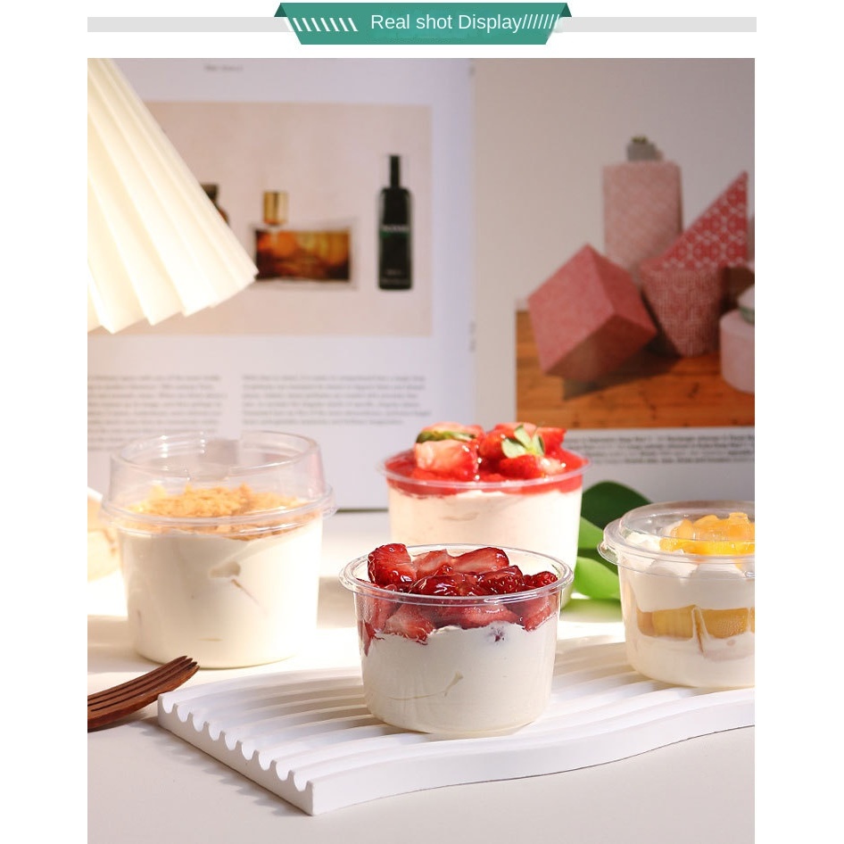 10pcs korean dessert cup Premium dessert box tiramisu Pudding salad cup ...