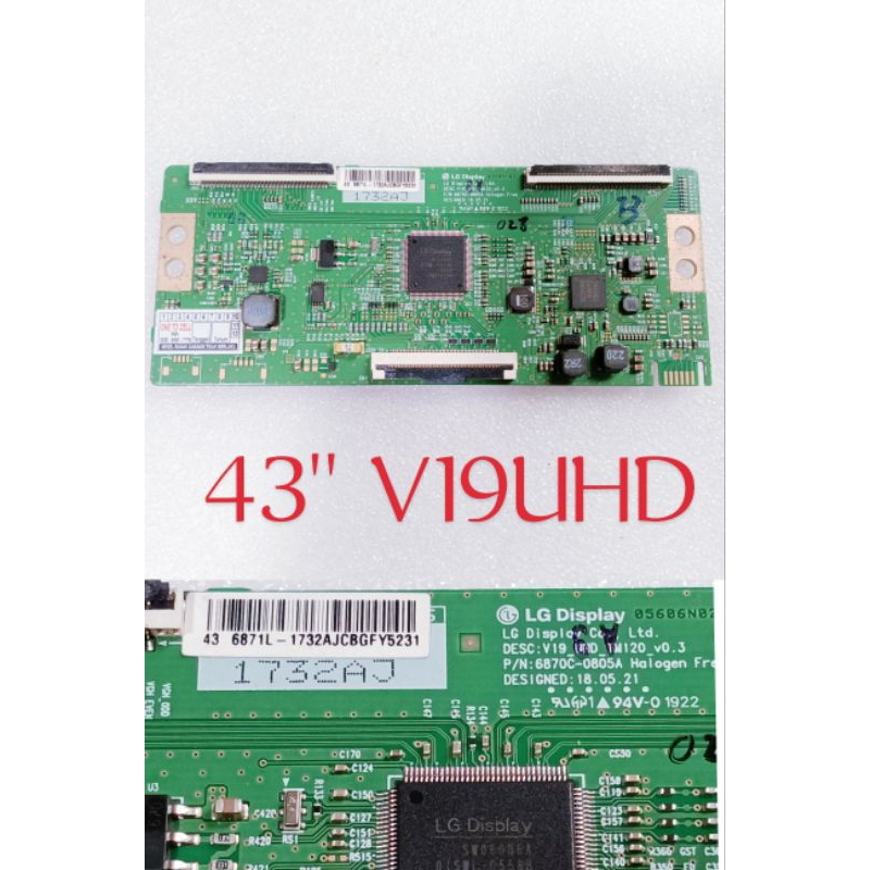 T con LG V19 UHD - TCON PANASONIC TH-43GX400G - TCON V19 - TCON TV ...