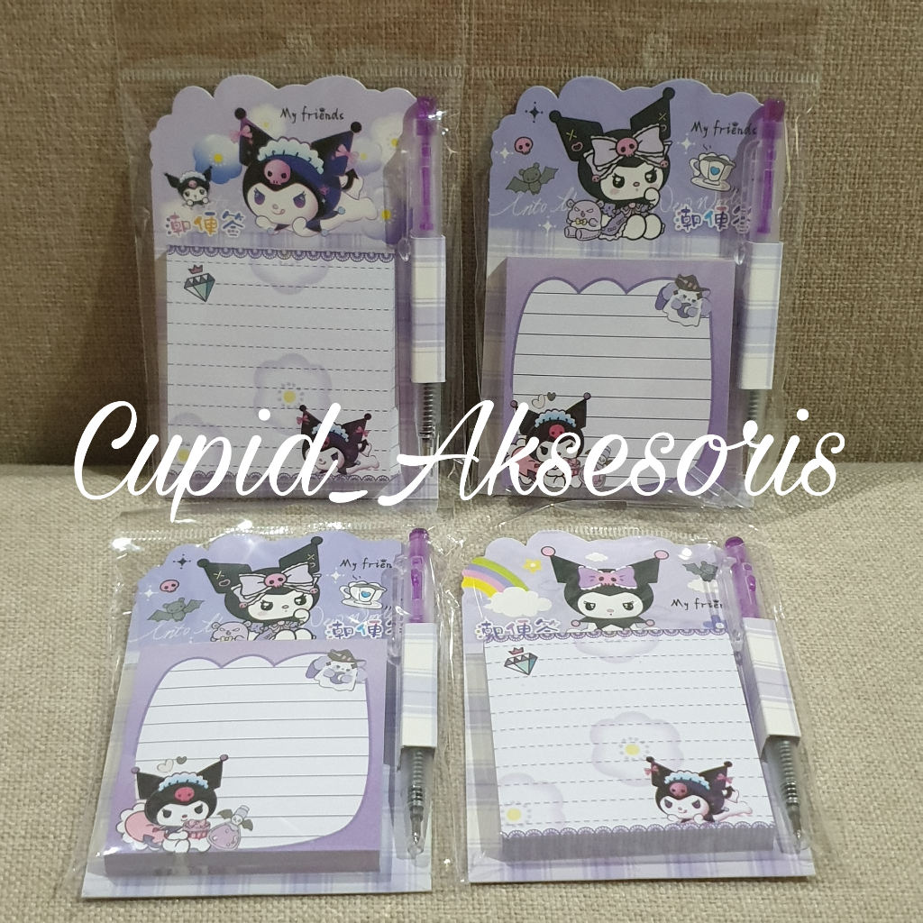 Note Pen/MINI NOTE/MINI Book/MINI NOTE+KUROMI Character Pen | Shopee ...