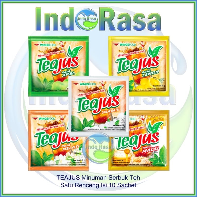 Teajus Renceng Tea Powder Drink contains 10 Juice Tea Sachets | Shopee ...