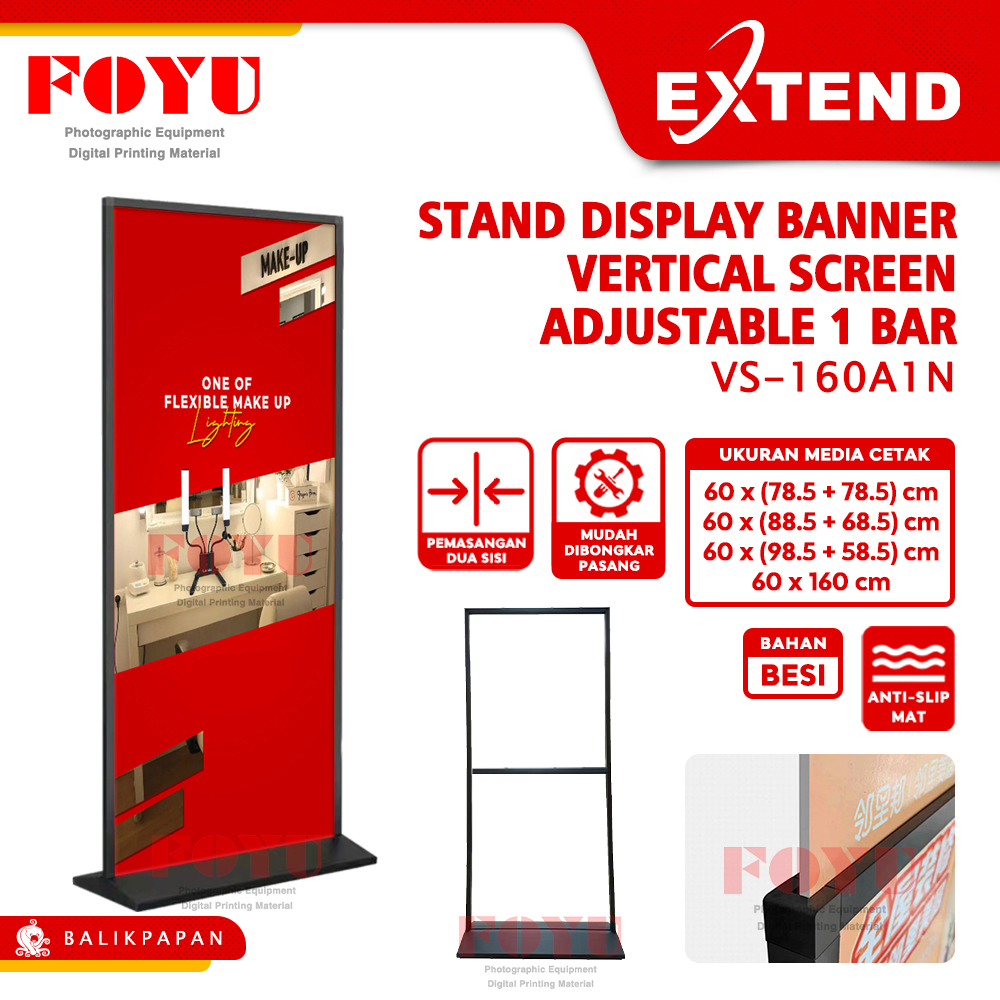 Vertical Promotional Menu Poster Banner Display Stand Vertical Screen ...
