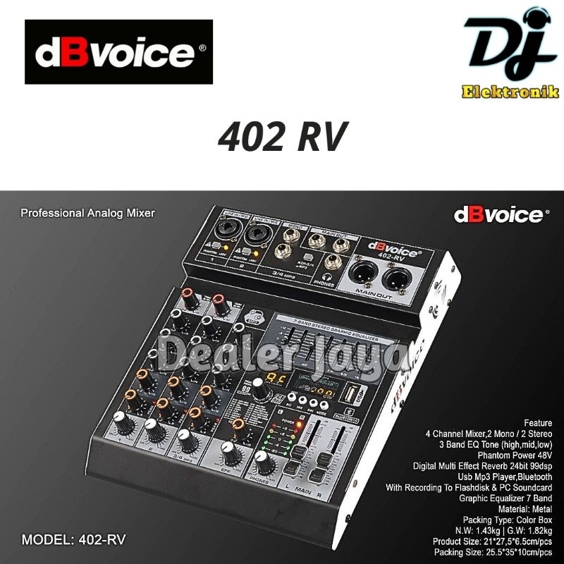 DB Voice 402 RV Analog Mixer 402RV/ - 4 channels (dBVoice) | Shopee ...